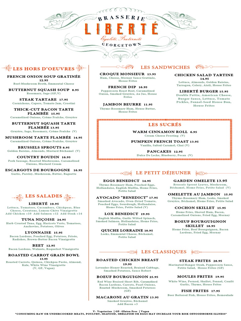 Liberté Menu Brunch 8.5x14 093019 | PDF | French Fries | Salad