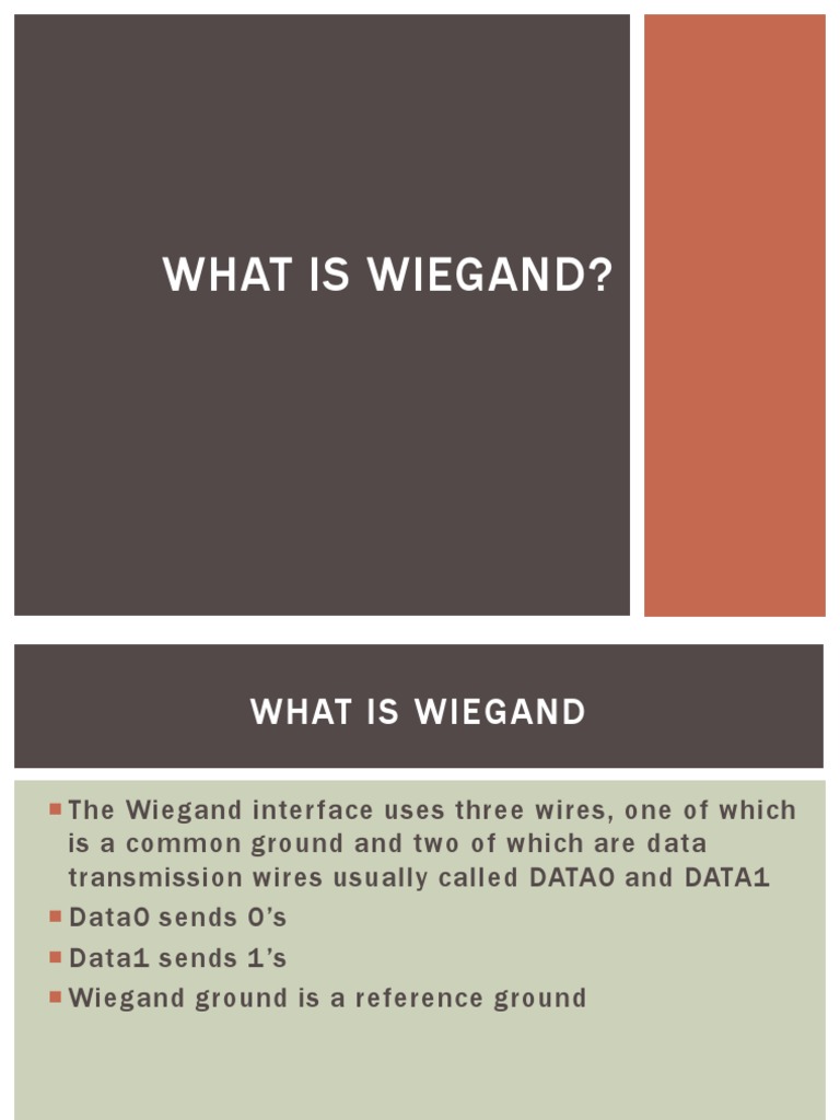 What Is Wiegand | PDF | Access Control | Areas Of Computer Science