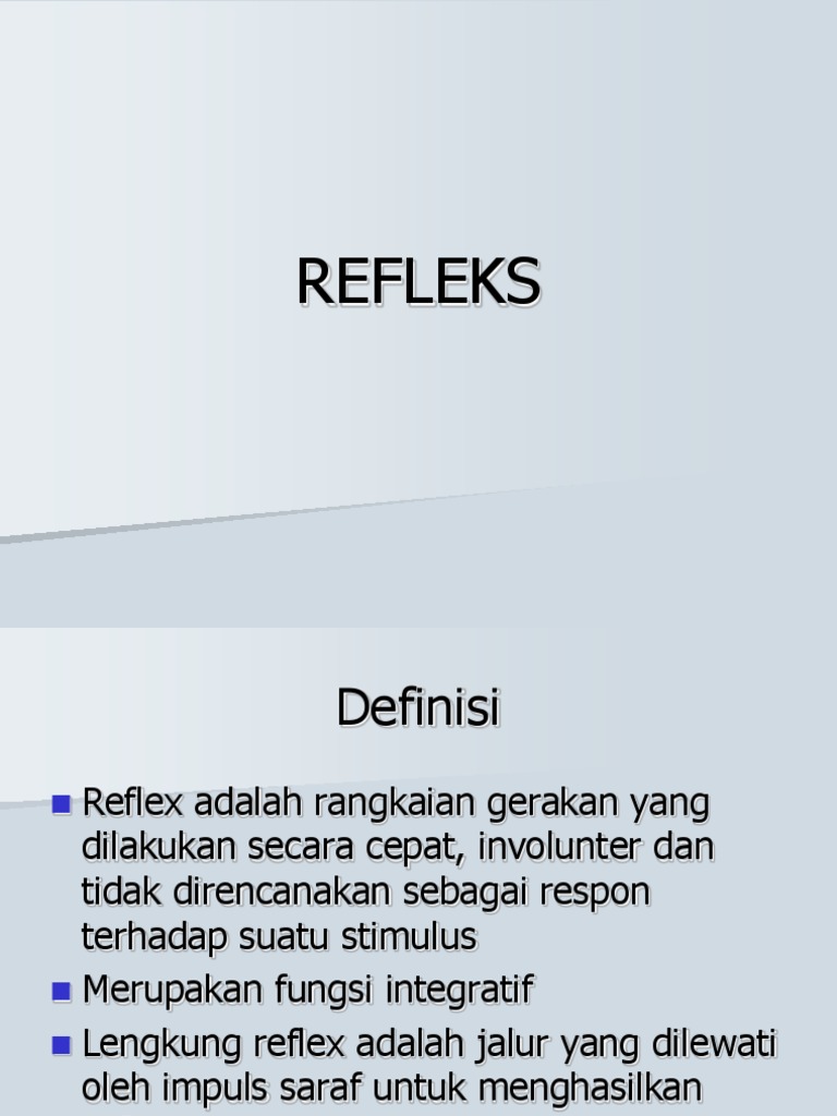 Pengertian dan Komponen Lengkung Refleks | PDF