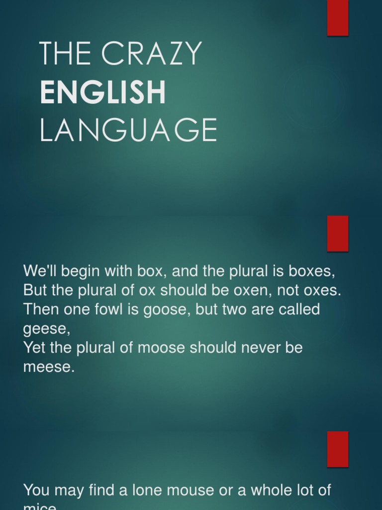 The Crazy English Language | PDF