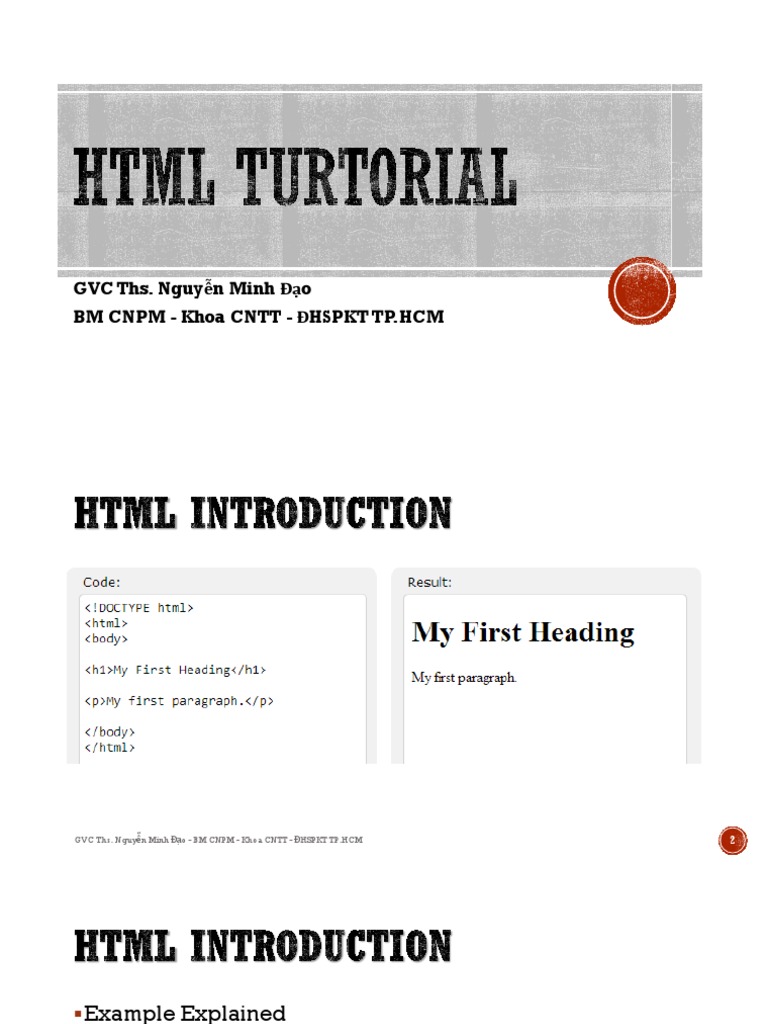 HTML Turtorial PDF | PDF | Html Element | Hyperlink