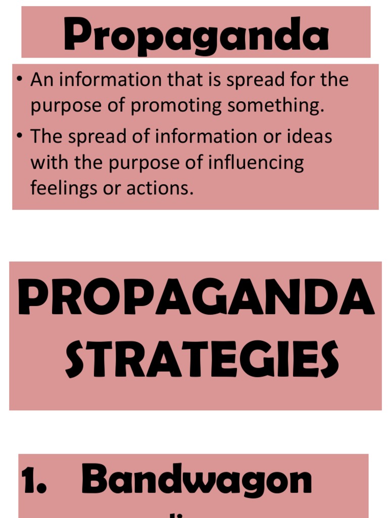 Propaganda Lesson | PDF