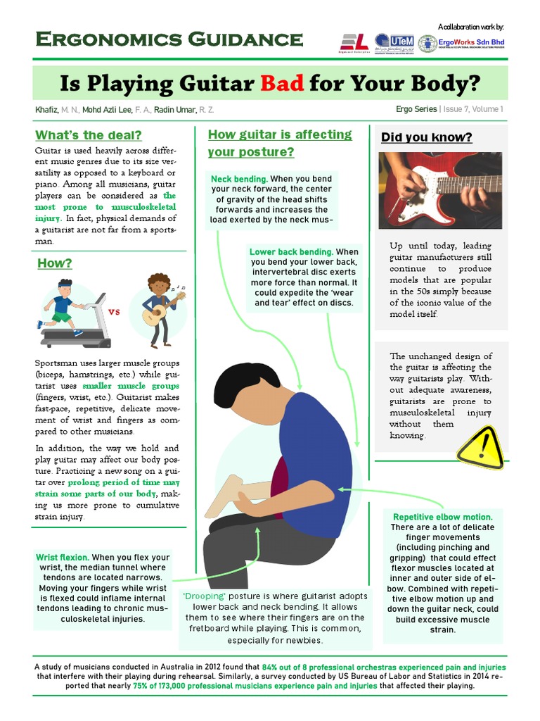 0701 Ergonomics Among Guitarists | PDF | Anatomical Terms Of Motion | Elbow