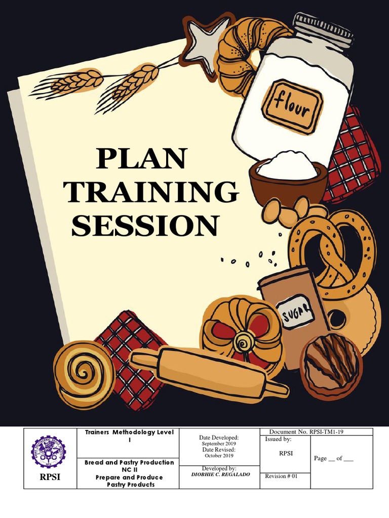 Preparing Pastry Products: A Training Session on Developing Skills for ...