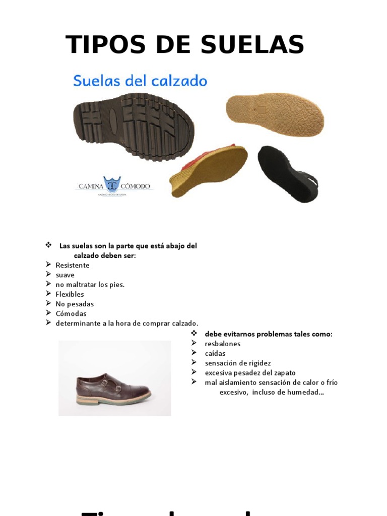 Tipos de Suelas | PDF | Zapato | Poliuretano