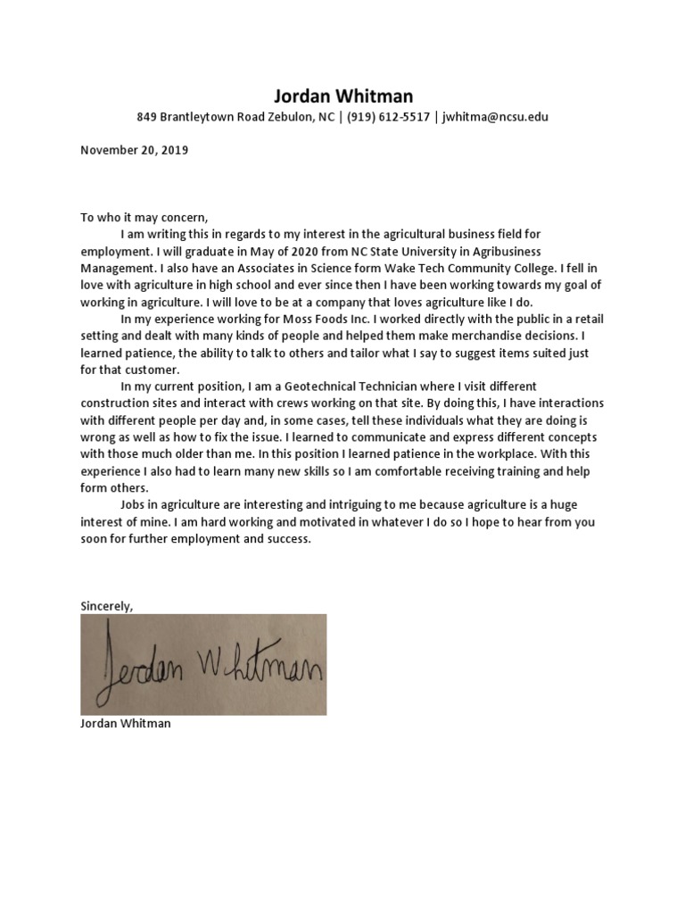 Coverletter | PDF | Career & Growth | Social Science