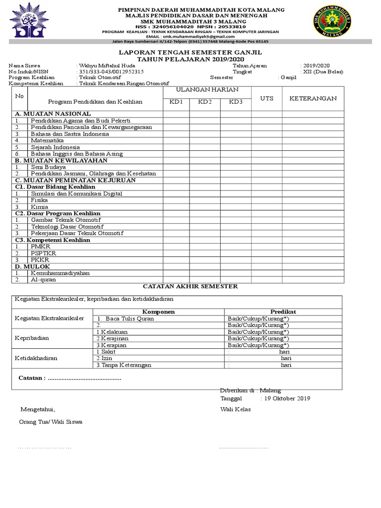 Format Raport PTS | PDF