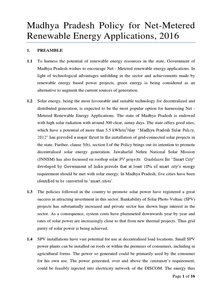 Draft Net Metering Policy and Formats | PDF | Electrical Grid | Solar Power