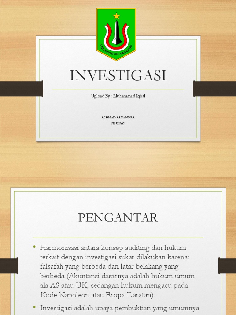 INVESTIGASI | PDF