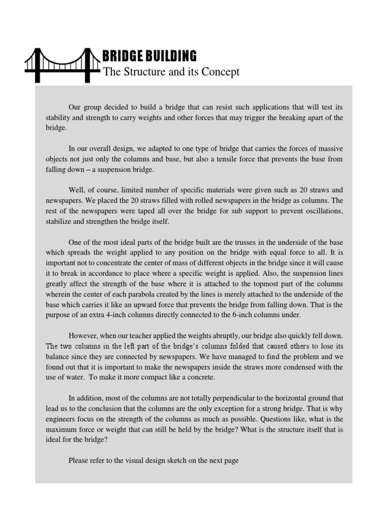 Bridge Building PDF | Download Free PDF | Buoyancy | Applied And ...