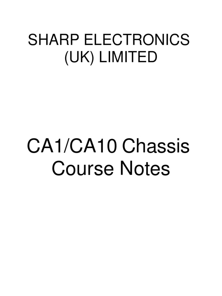 Training SHARP Ca1 y Ca10 | PDF | Rectifier | Field Effect Transistor