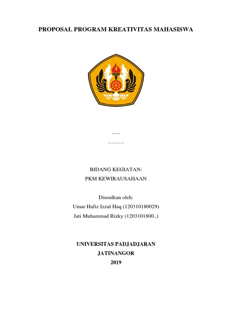 Proposal Program Kreativitas Mahasiswa | PDF