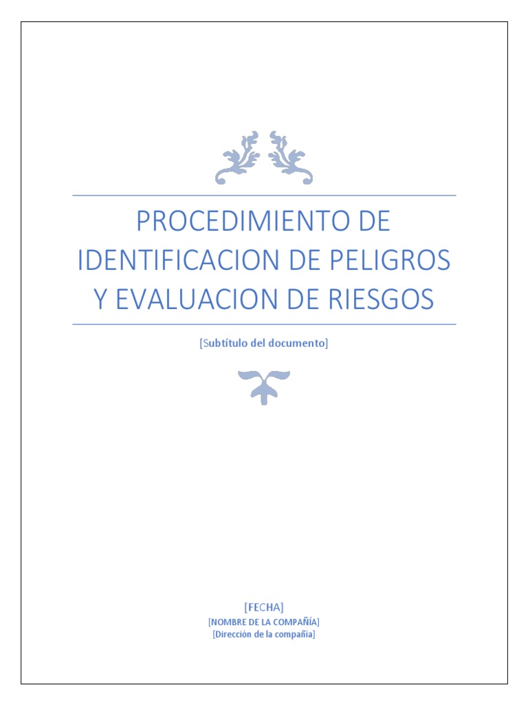 Procedimiento de Iper XXX | PDF | Riesgo | Probabilidad