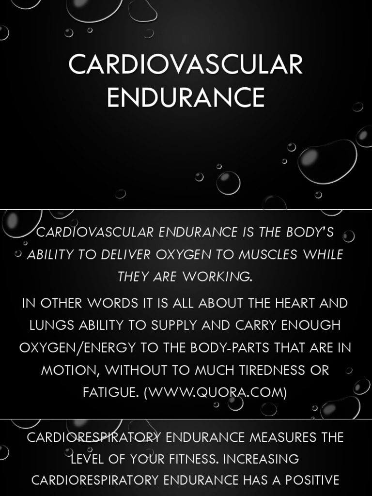Understanding Cardiovascular Endurance | PDF | Aerobic Exercise ...