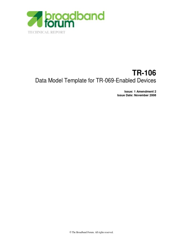 TR 106 - Amendment 2 PDF | PDF | Xml | Computer Data