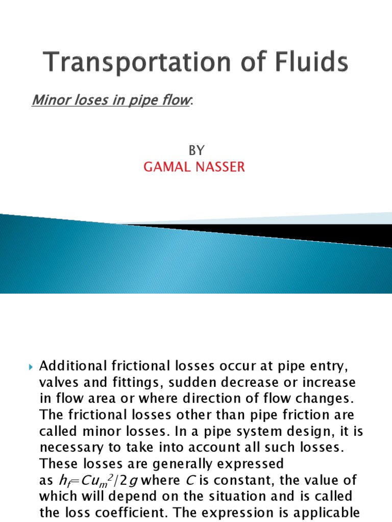 Transportation of Fluids (UNIT 5) | PDF | Pump | Fluid Dynamics