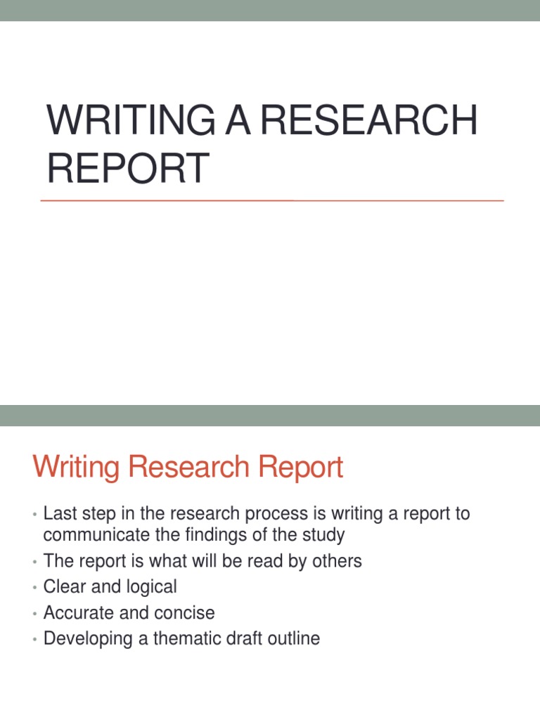 Writing Research Report | PDF | Digital Object Identifier | Citation