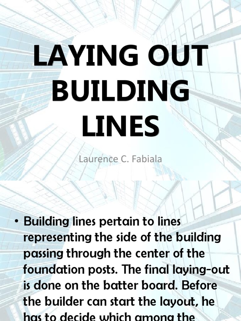 Laying Out Building Lines | PDF