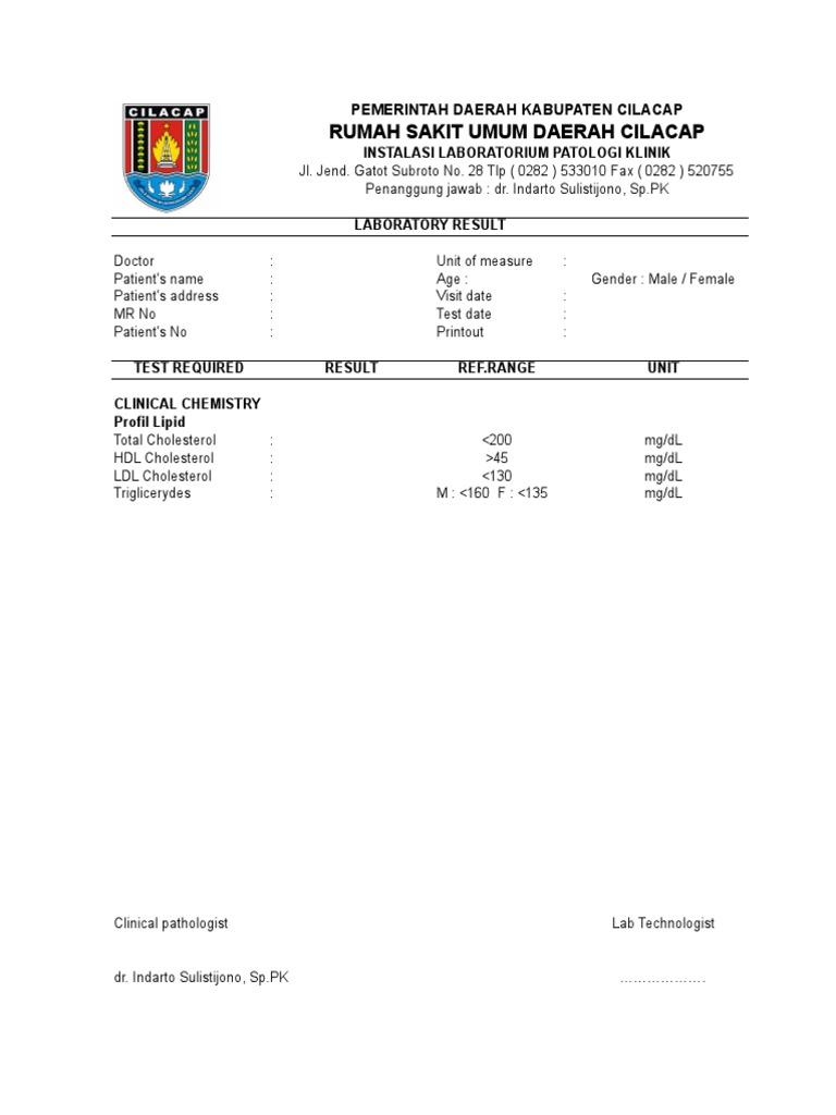 Form Hasil Lab Bhs - Inggris | PDF