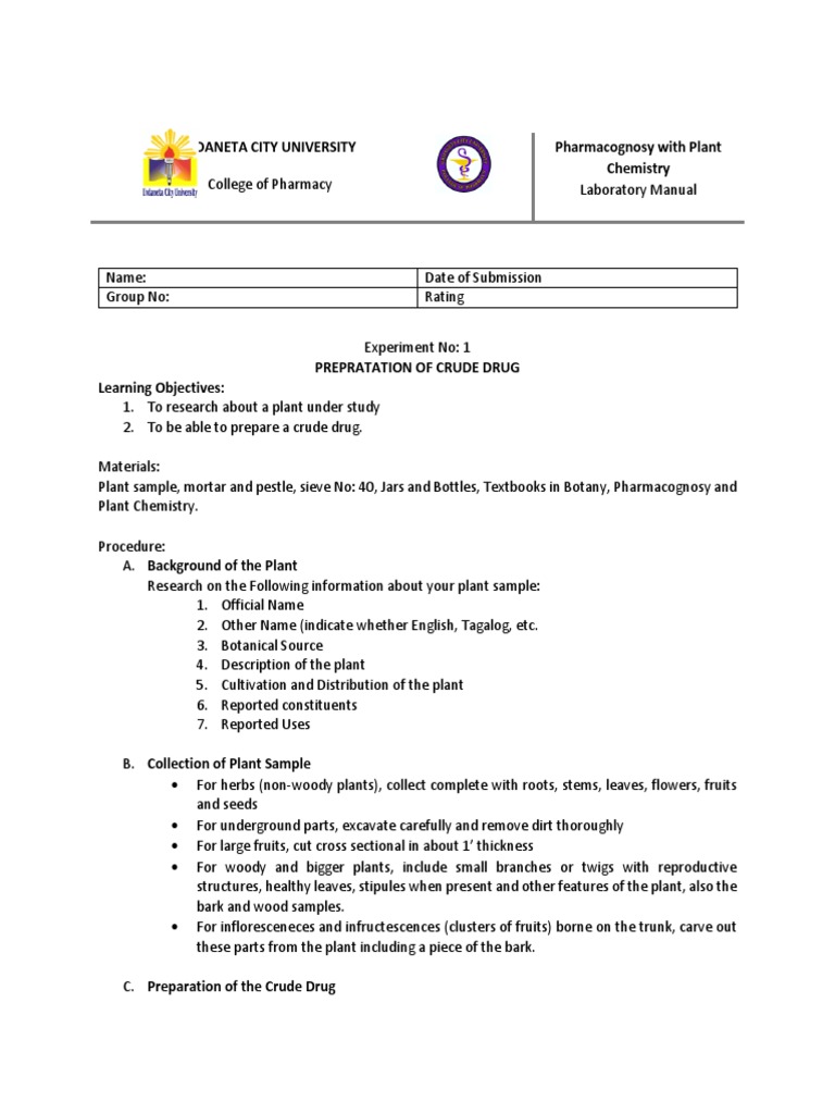 Laboratory PCOG | PDF | Chemical Substances | Chemical Compounds