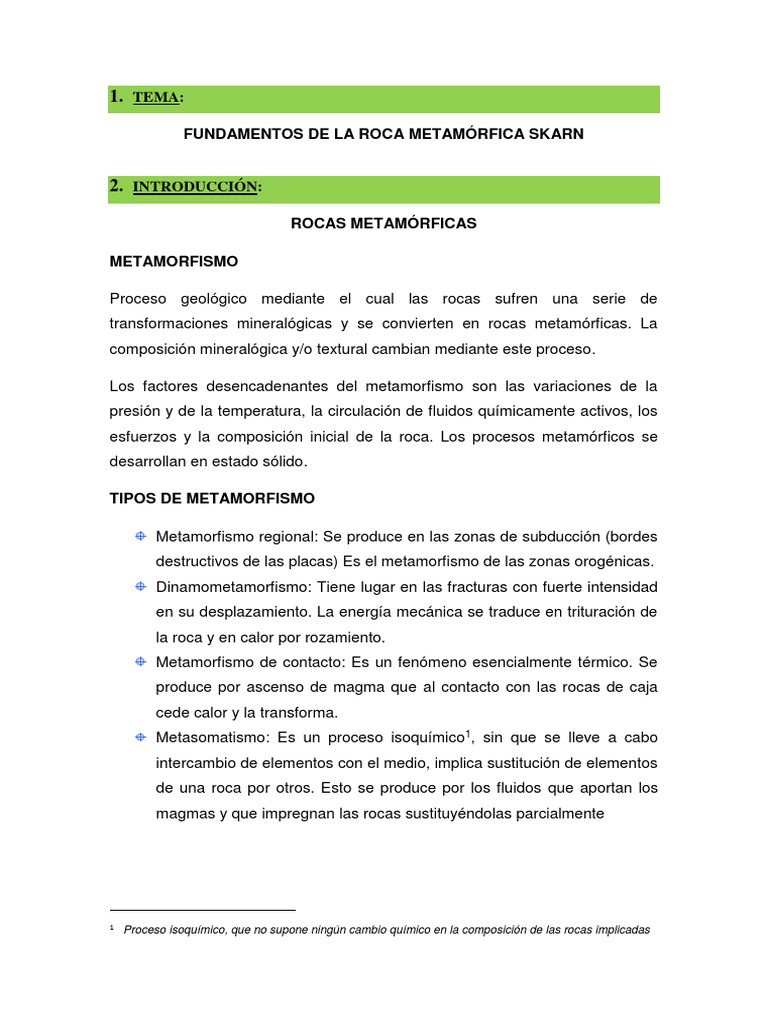 Skarn | PDF | Minerales | Roca (geología)