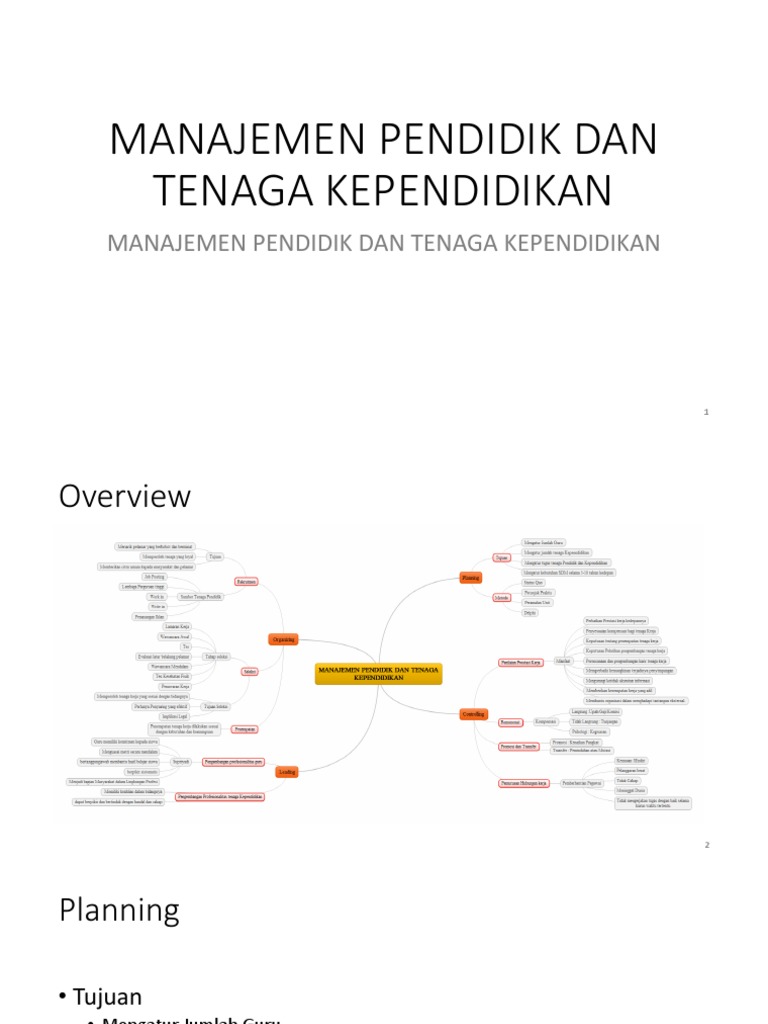Manajemen Pendidik Dan Tenaga Kependidikan | PDF