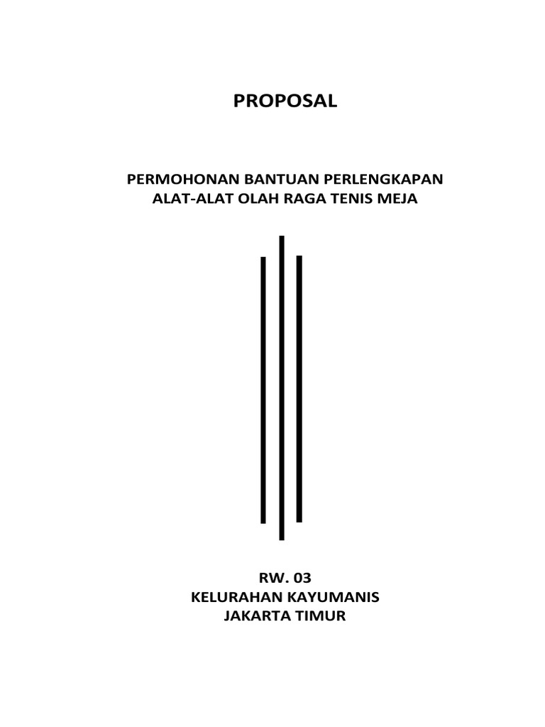 Proposal Pengadaan Alat Olahraga Tenis Meja | PDF