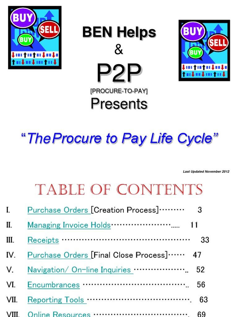 BEN Helps: "The Procure To Pay Life Cycle" | PDF | Accounts Payable ...