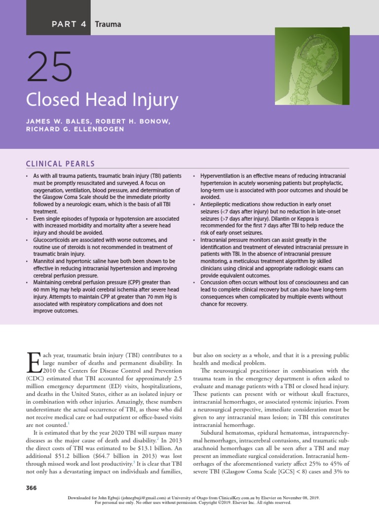 25 Closed Head Injury | PDF | Traumatic Brain Injury | Concussion