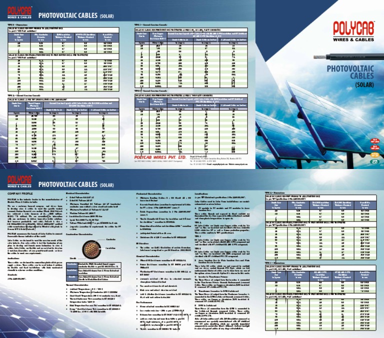 Polycab Solar Cable | PDF | Photovoltaics | Solar Panel