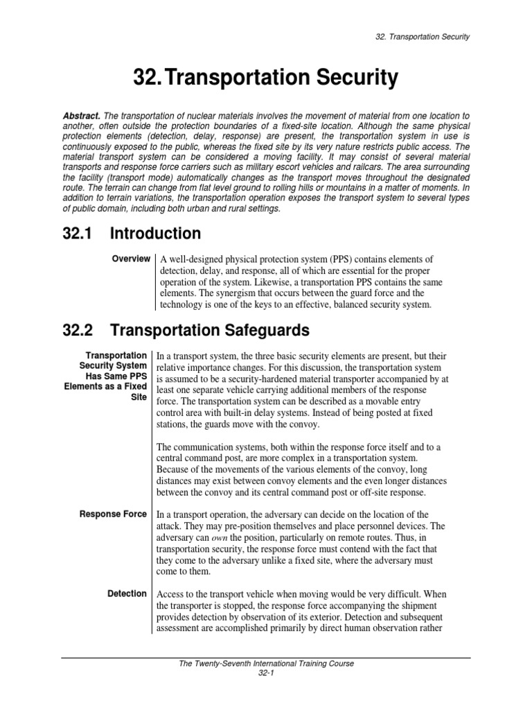 Transportation Security | PDF | Bank Vault | Convoy