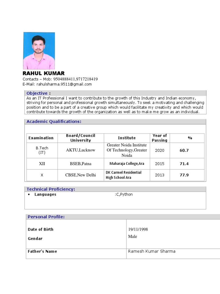 Rahul Resume | PDF