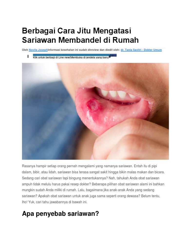 Obat Sariawan | PDF | Kesehatan Holistik