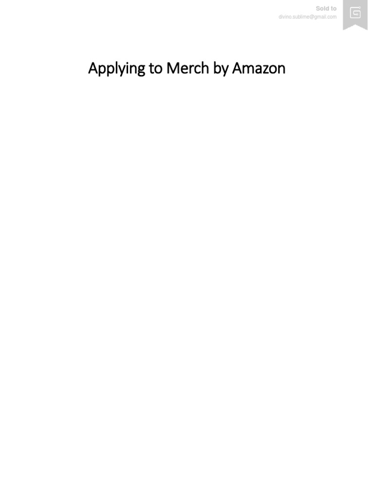 Applying To Merch by Amazon | PDF | Graphic Design | Google Play