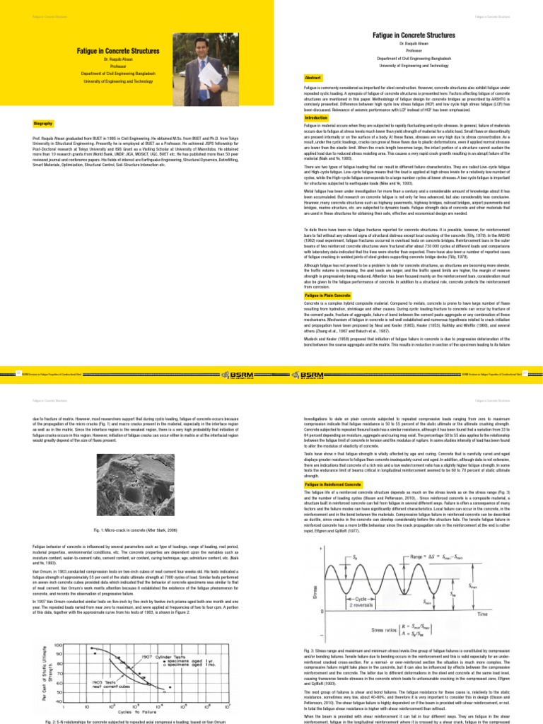 Fatigue Seminar Book-Dr Raquib Ahsan-1 PDF | PDF | Fatigue (Material) | Strength Of Materials