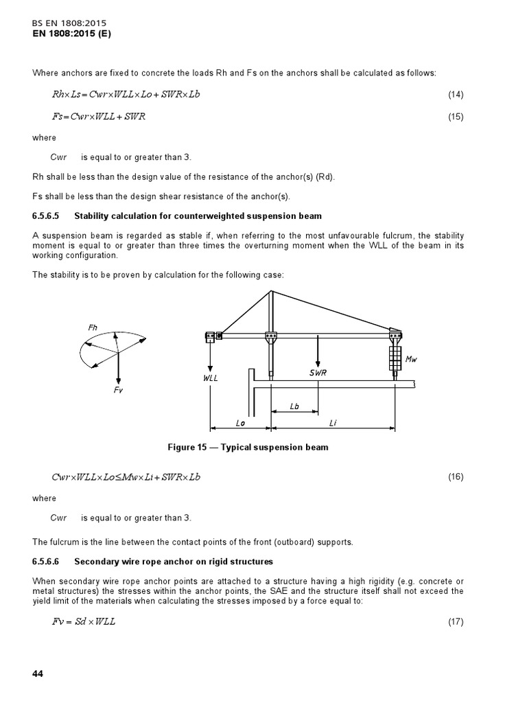 BS EN 1808:2015 Safety Guidelines | PDF | Beam (Structure) | Engineering