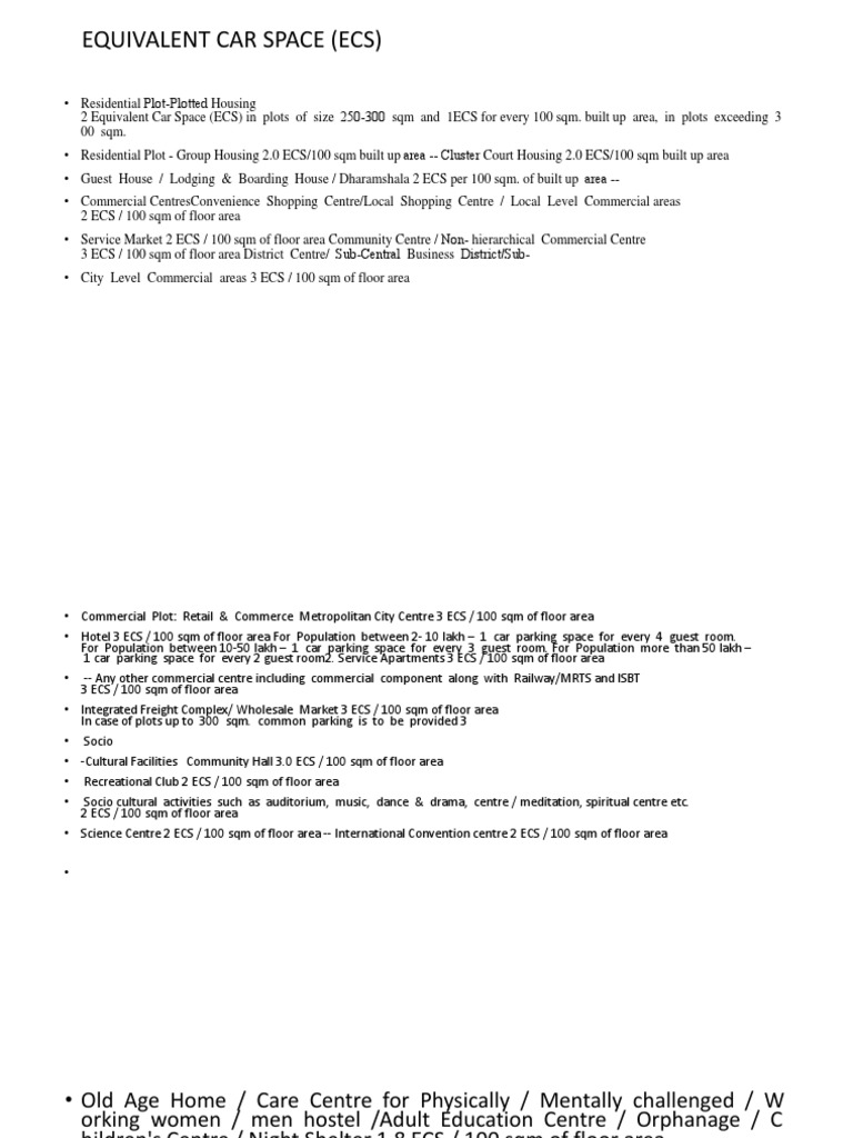 Equivalent Car Space (Ecs) | PDF | Hospital | Business