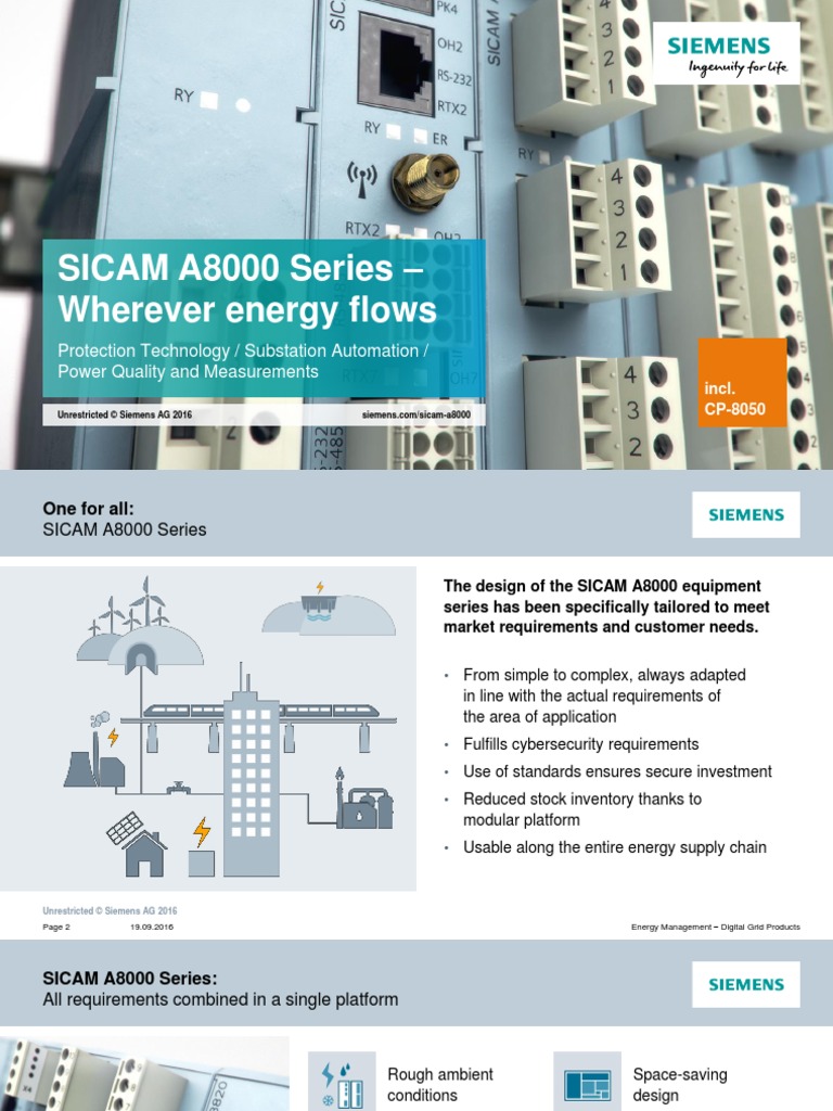 SICAM A8000 Incl CP8050 Without CI8521 Presentation en Final | Power ...