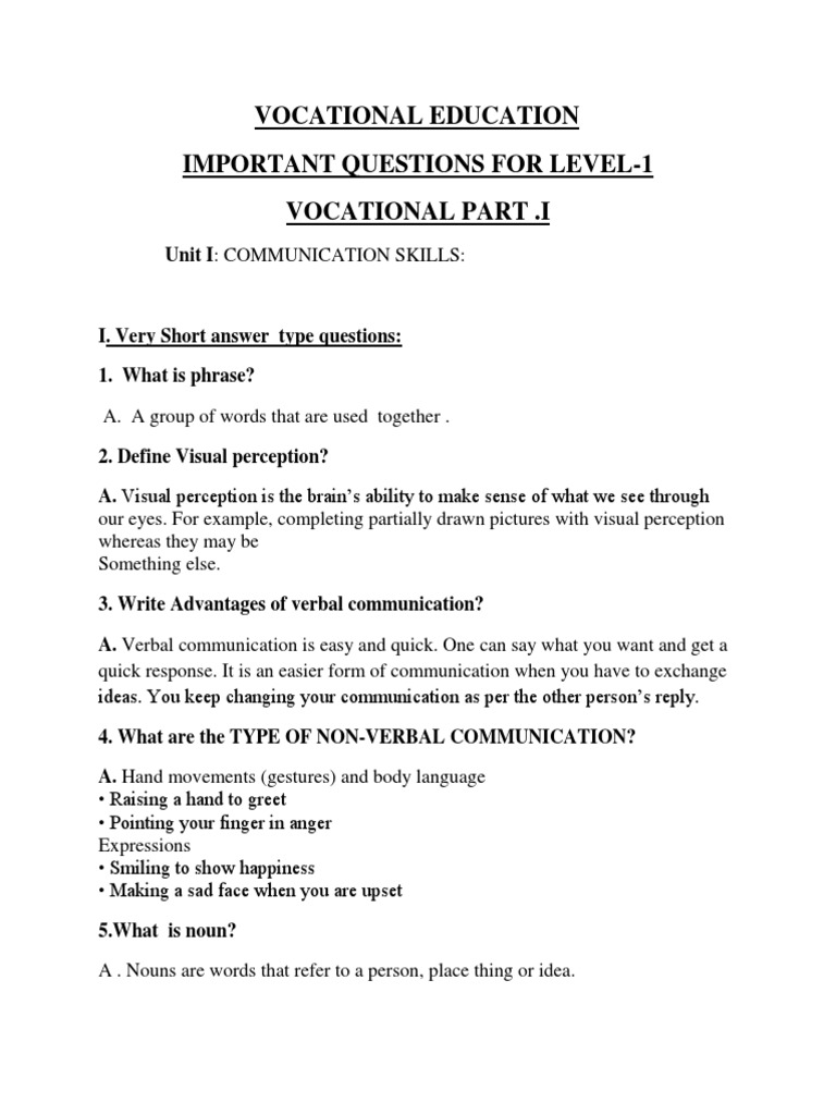 Vocational | PDF | Part Of Speech | Adverb