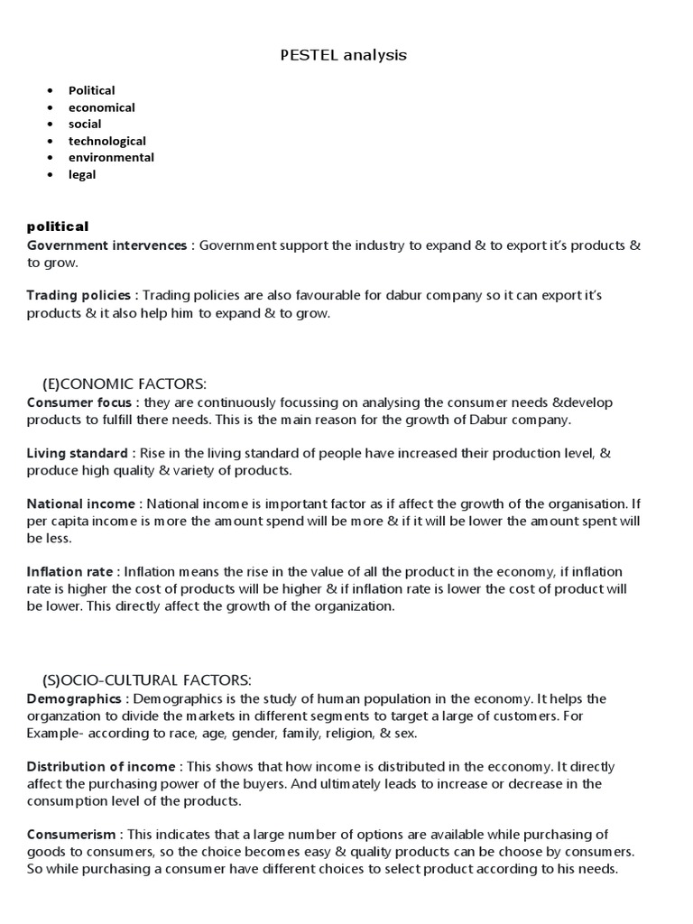 PESTEL Analysis MM | PDF | Consumerism | Economic Growth