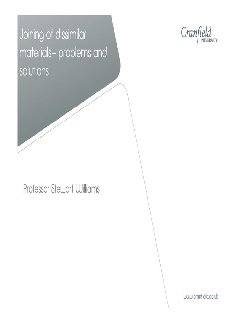 Joining Dissimilar Materials: Challenges & Solutions | PDF | Welding | Construction