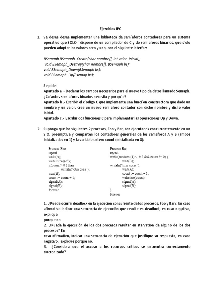 Ejercicios Ipc | PDF | Pista | Áreas de informática