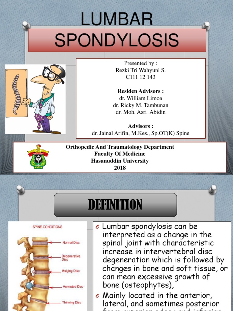 Lumbar Spondylosis | PDF | Back Pain | Vertebral Column