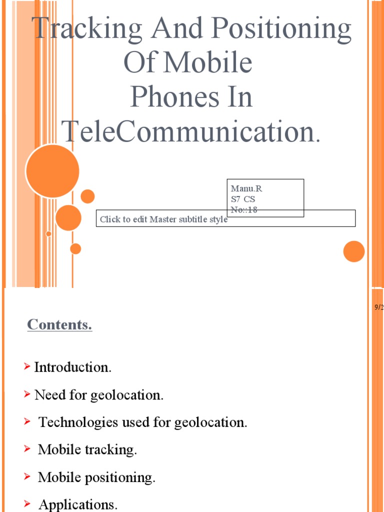 Tracking and Positioning of Mobile | PDF | Mobile Phones | Global ...