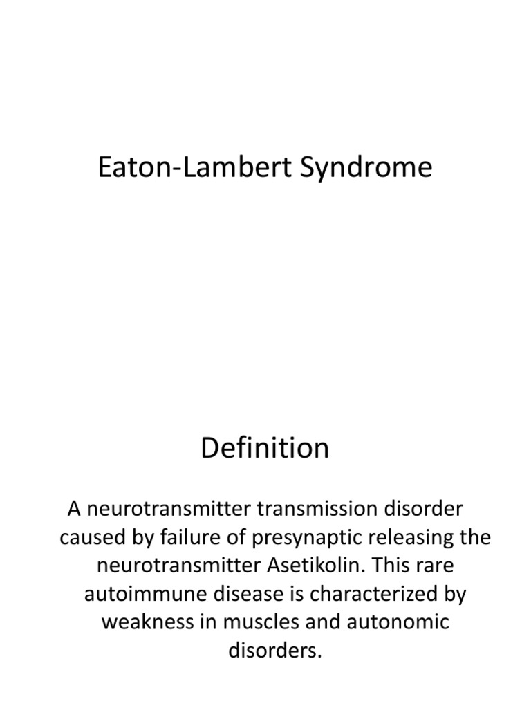 Eaton Lambert Syndrome | PDF | Medical Specialties | Nervous System