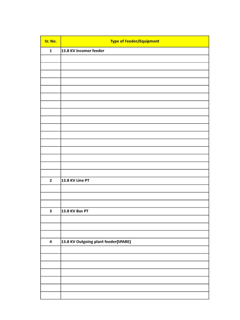 13.8KV Electrical Equipment IO Listing | PDF | Ac Power | Relay