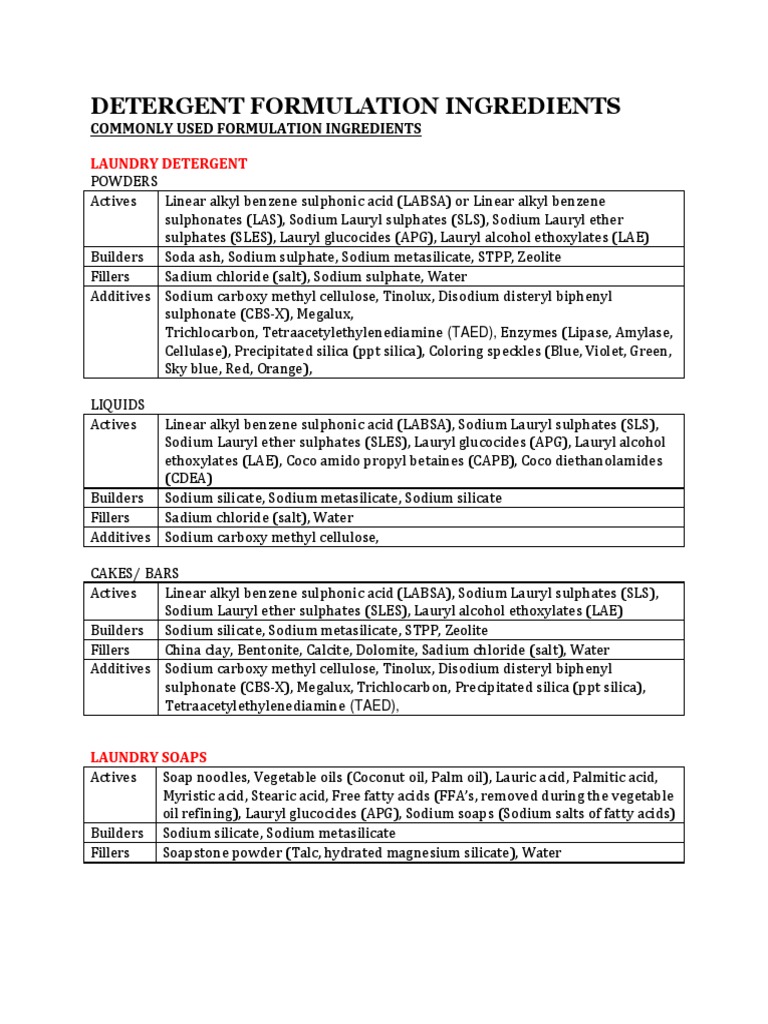 Laundry Detergent Formulation Guide | PDF | Sodium | Organic Chemistry