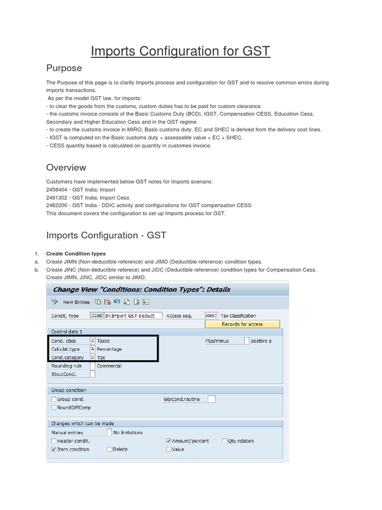 Import GST Configuration | PDF | Customs | Invoice