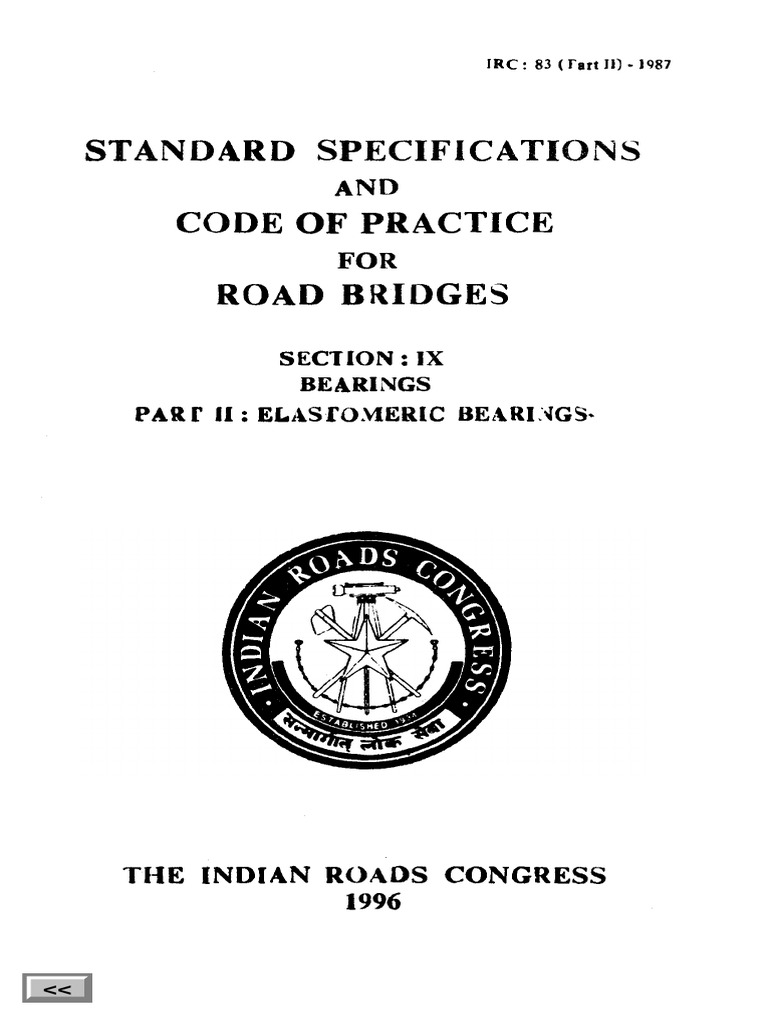 IRC: 83 Part II - Elastomeric Bearings | PDF | Bearing (Mechanical ...