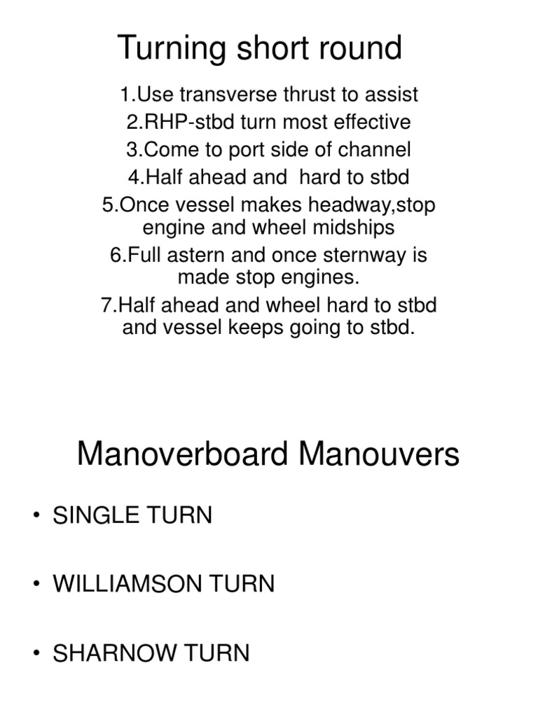 Turning Vessel | PDF | Ships | Watercraft